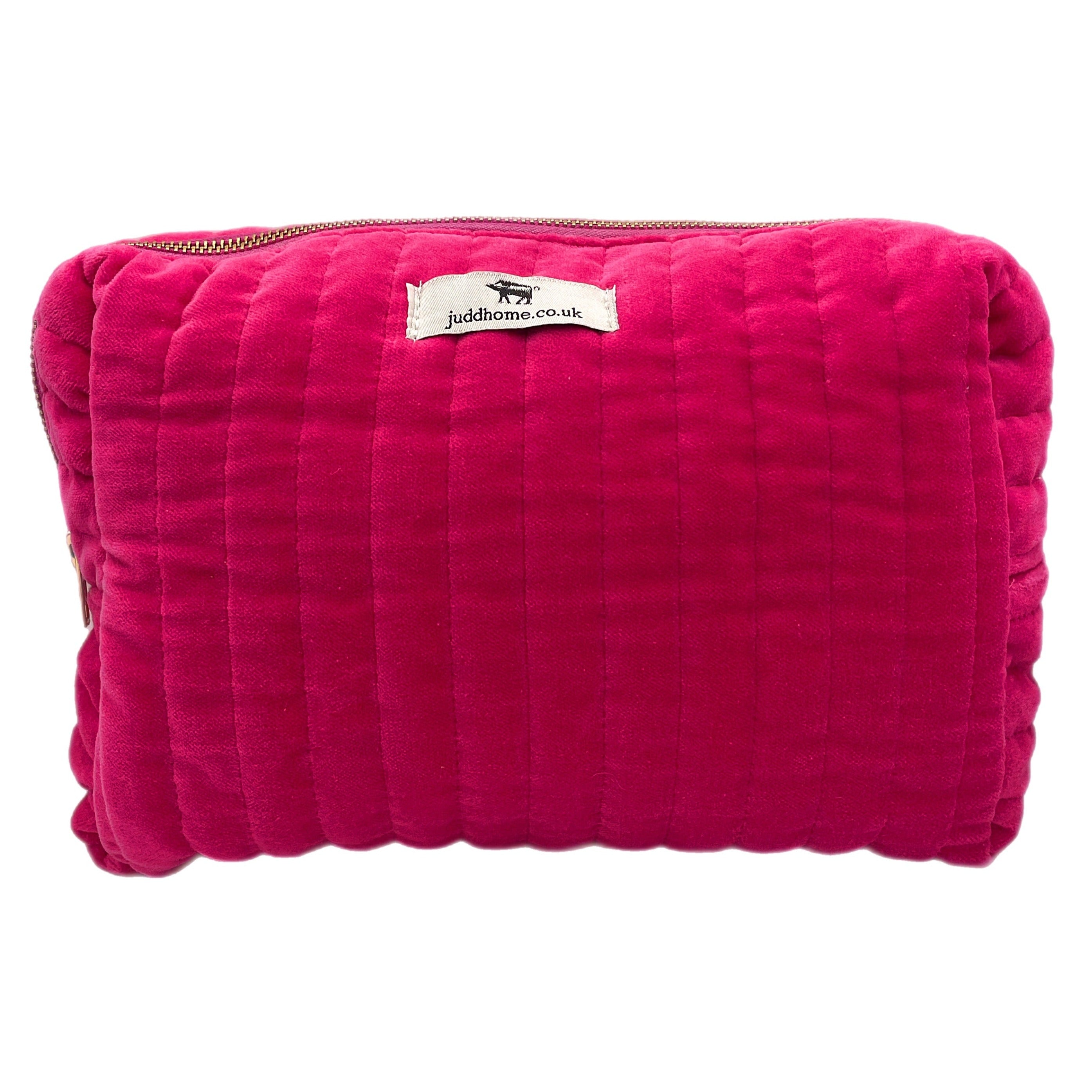Large Pink Velvet Sponge Bag – Judd.co.uk